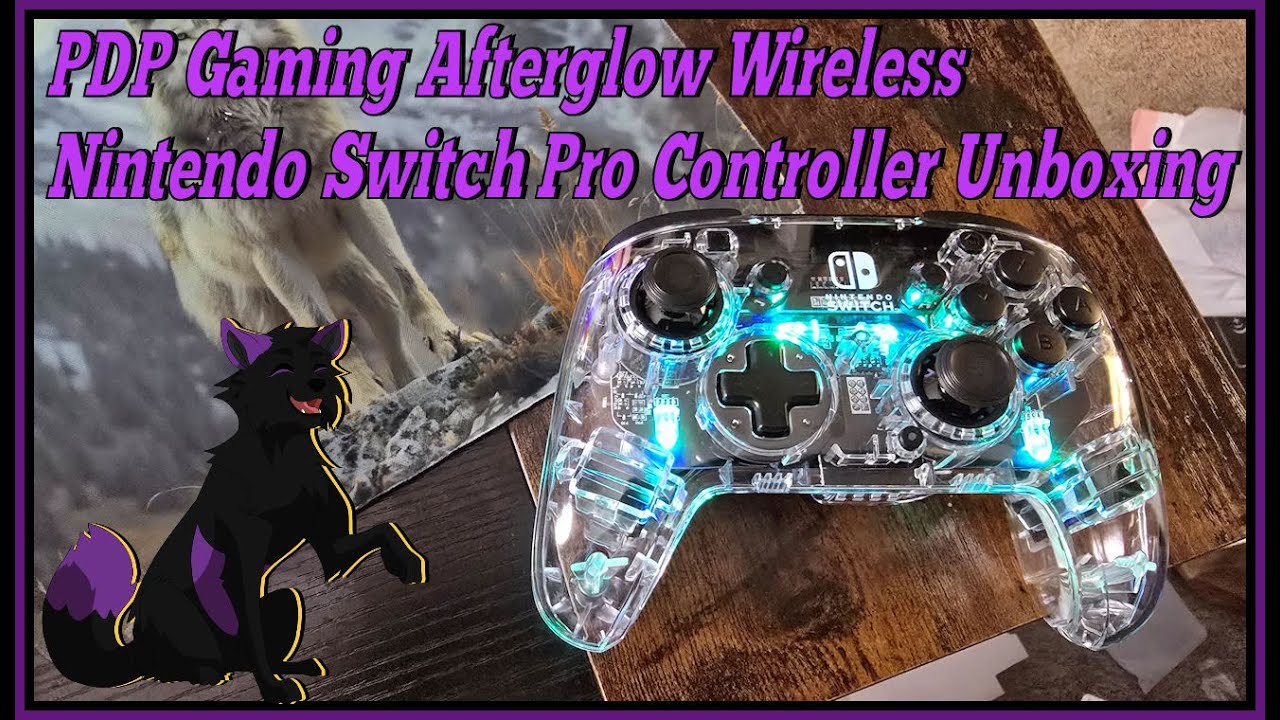 PDP Gaming Afterglow Wireless Nintendo Switch Pro Controller Unboxing - YouTube