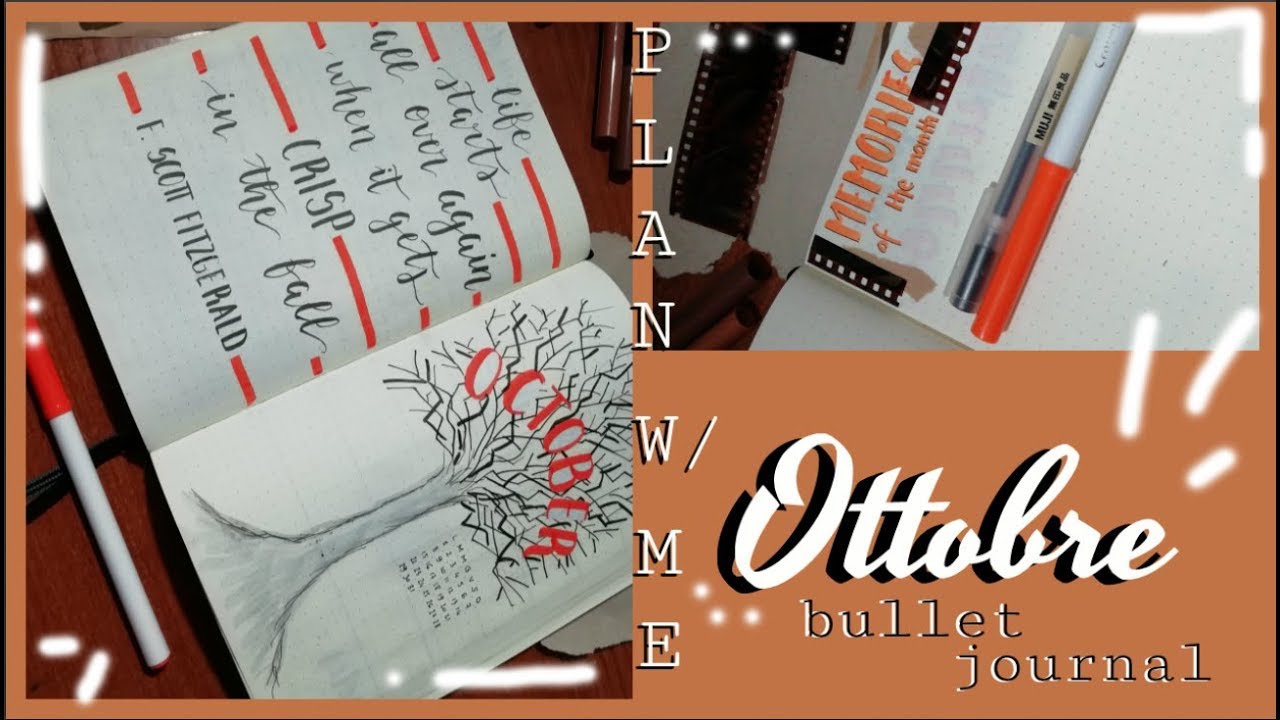 Plan with Me : OTTOBRE | Bullet Journal 2018 - YouTube