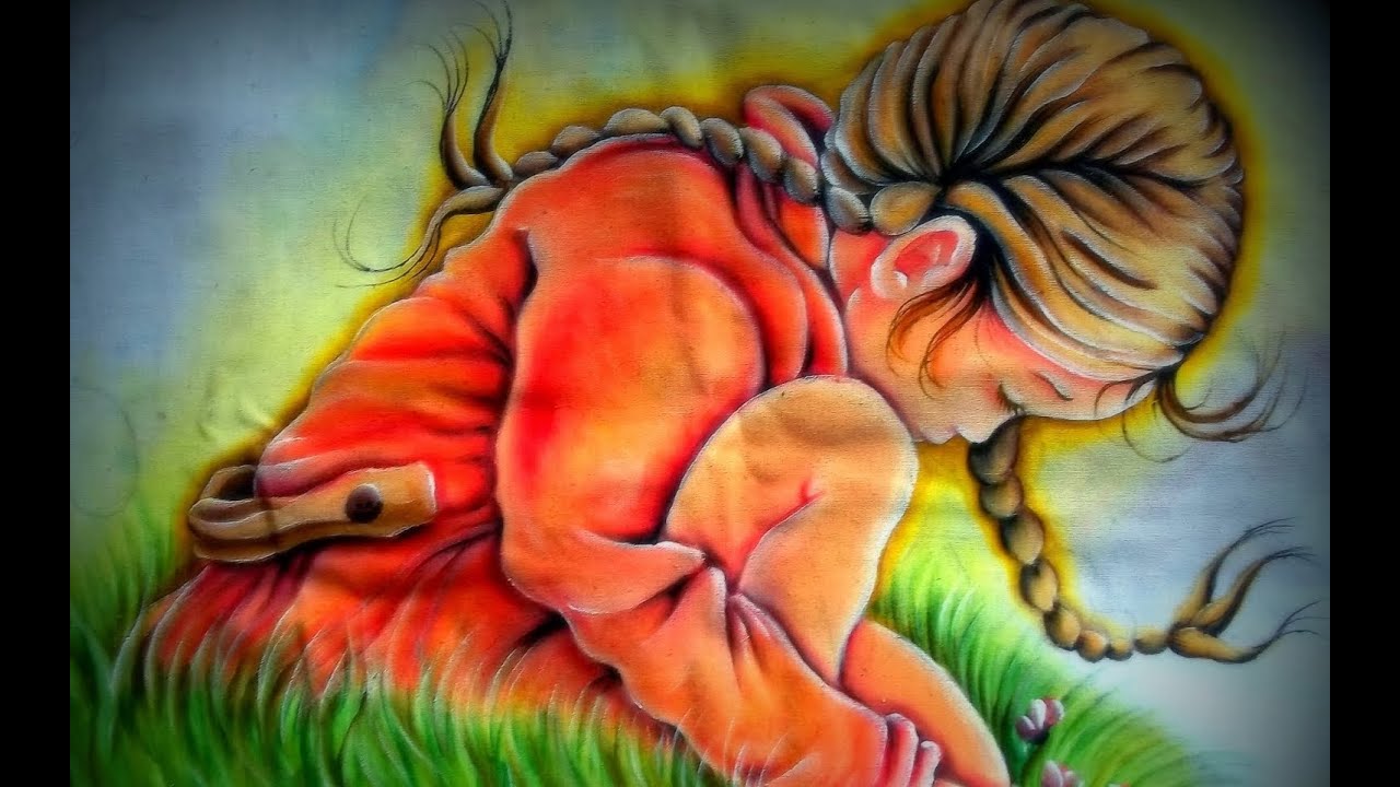 Pintando uma Menina - parte 2/2(Final) - Pintura em Tecido - Painting a ...