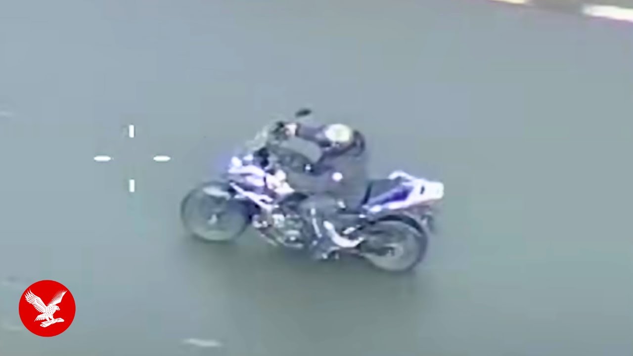 Armed police takedown motorcyclist with tactical contact - YouTube