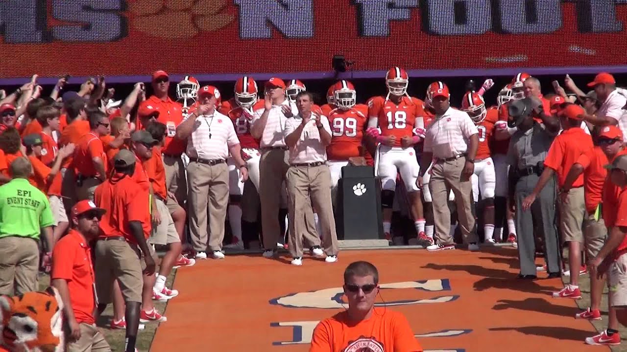 Clemson Football Runs 'The Hill' vs. Louisville 10-11-2014 - YouTube
