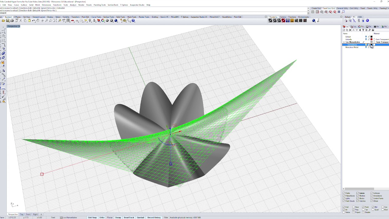 Shell Structures in Rhino, Part 2 - Examples - YouTube