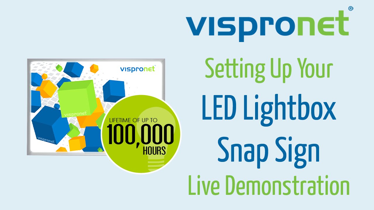 Hanging Lightbox Displays Setup - LED Lightbox Snap Signs - YouTube