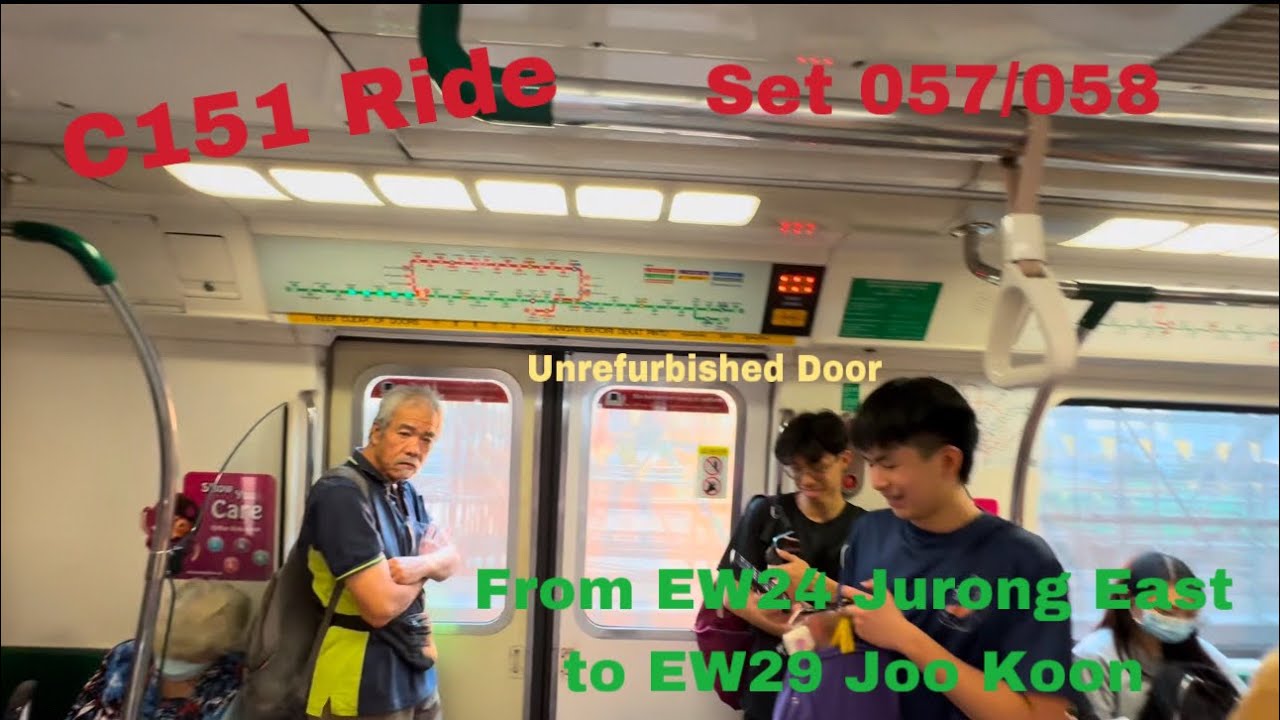 Unrefurbished Door! KHI C151 set 057/058 Ride from EW24 Jurong East to ...