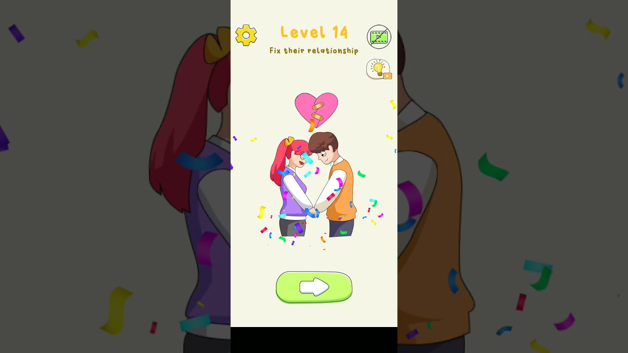 Displace Puzzle: Move one part || Level-14 || Fix their relationship💏 ...