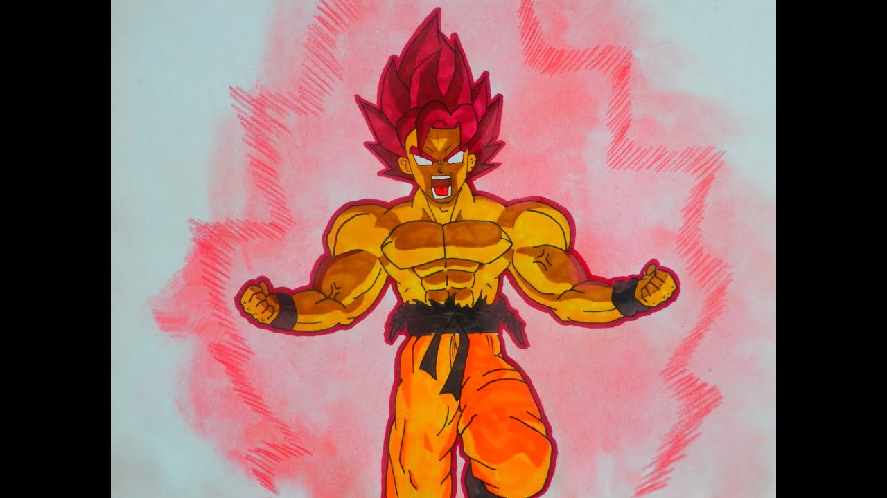 Speed Drawing: Goku False Super Saiyan - YouTube