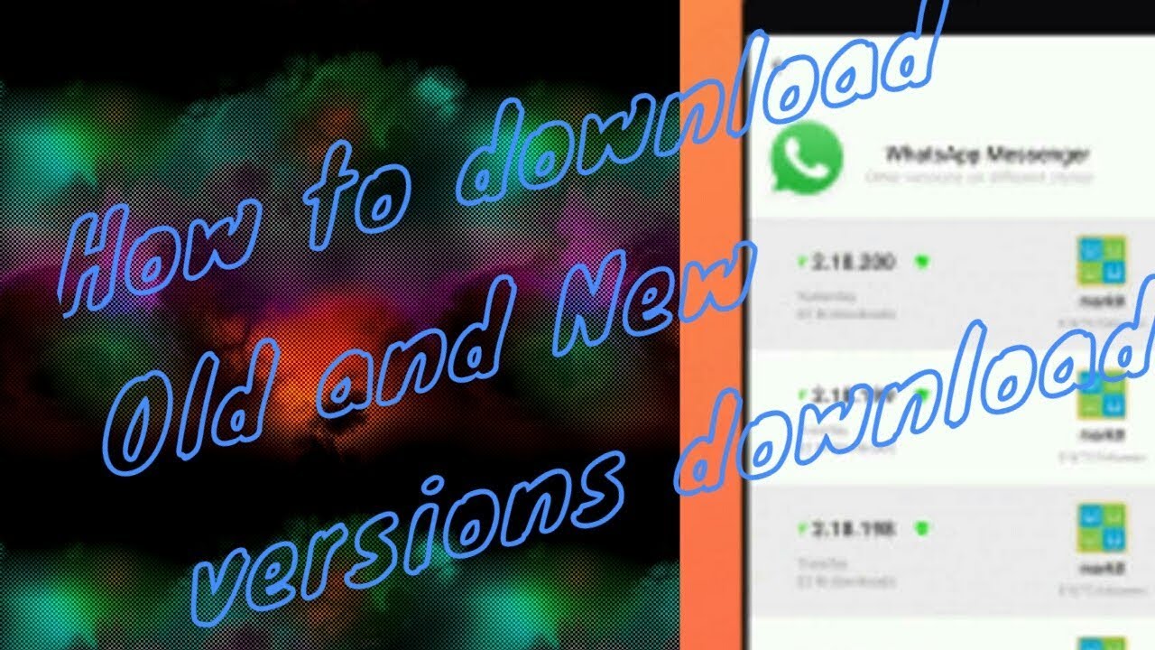 How to download Old and New versions download - YouTube
