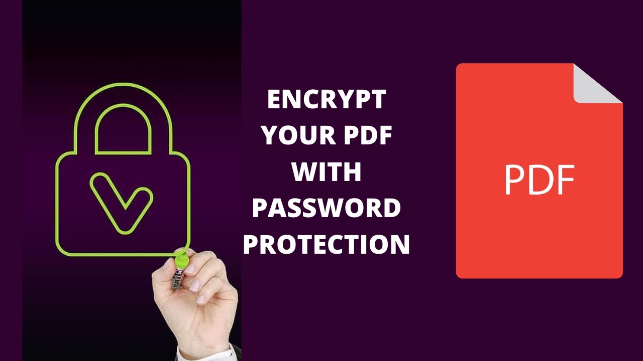 Learn How to encrypt any pdf file with password protection in 30 ...