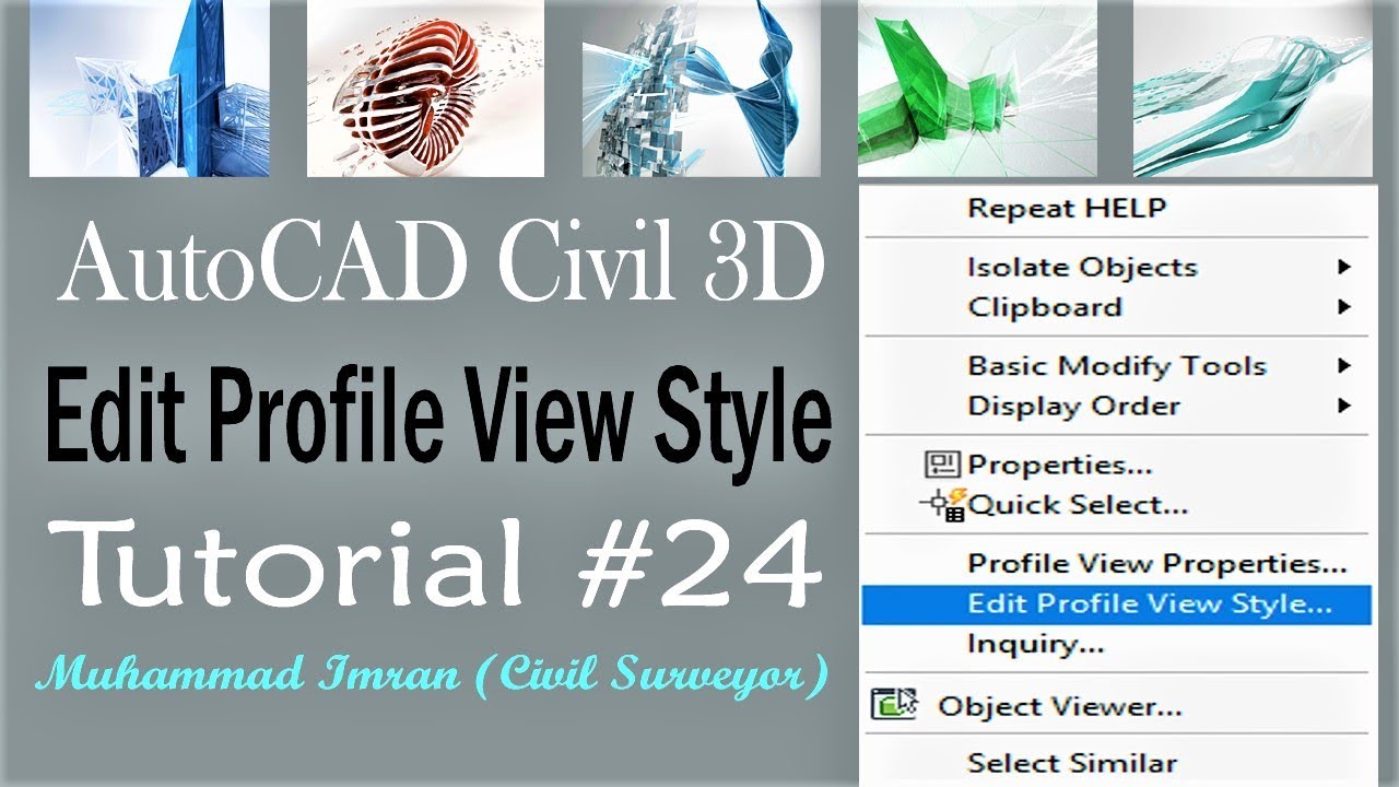 How to Edit Profile View Style in AutoCAD Civil 3D 24 - YouTube