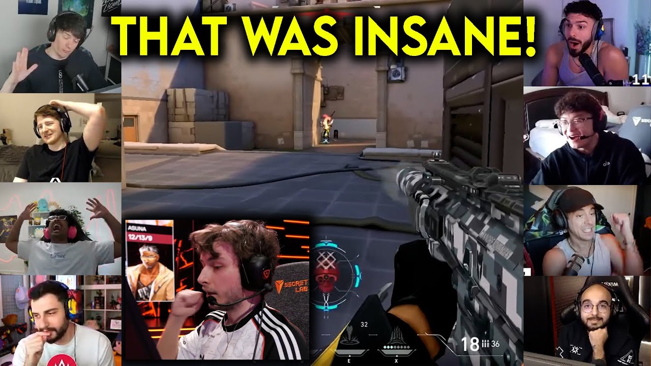 Valorant Streamers Reacts To 100T Asuna Insane 4k CLUTCH Against 2G In ...