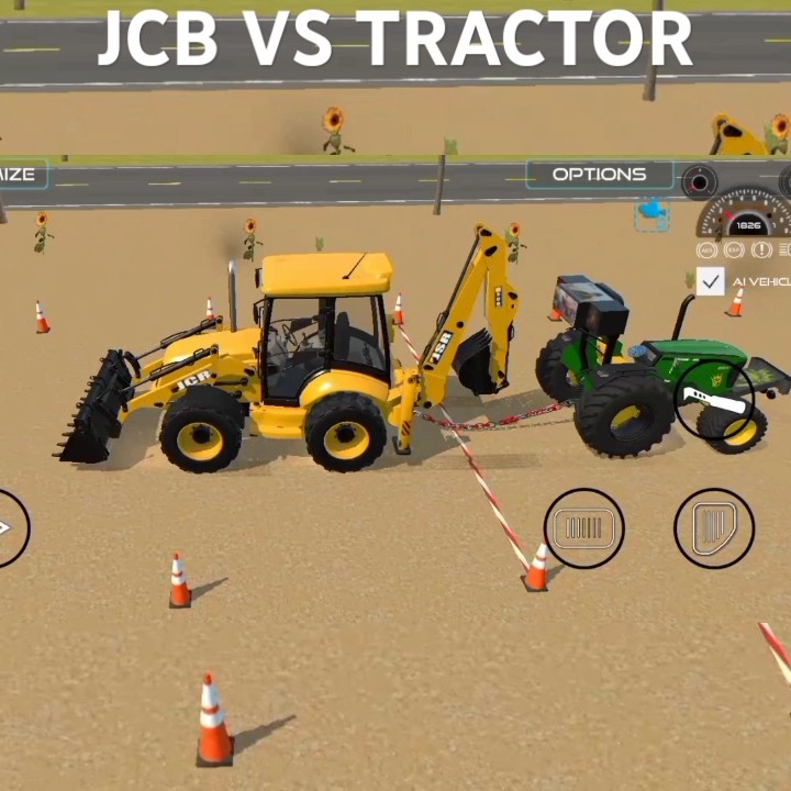 JCB VS TRACTOR #jcb #jcbvideo #tractor #automobile - YouTube