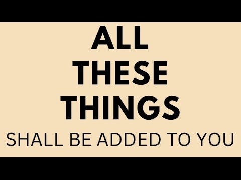 And All These Things Shall Be Added To You By Pastor Tyrus Goodwin ...