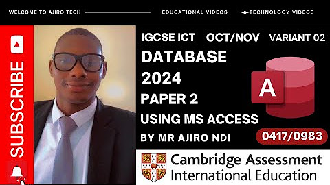 IGCSE ICT (0417/0983) - DATABASE (DATA MANIPULATION) - YouTube