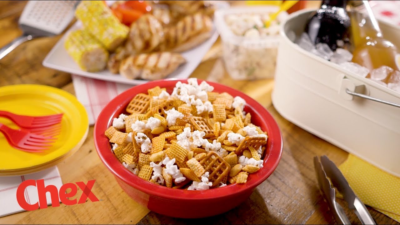 How To | Honey-Sriracha Chex Party Mix - Summer BBQ - YouTube