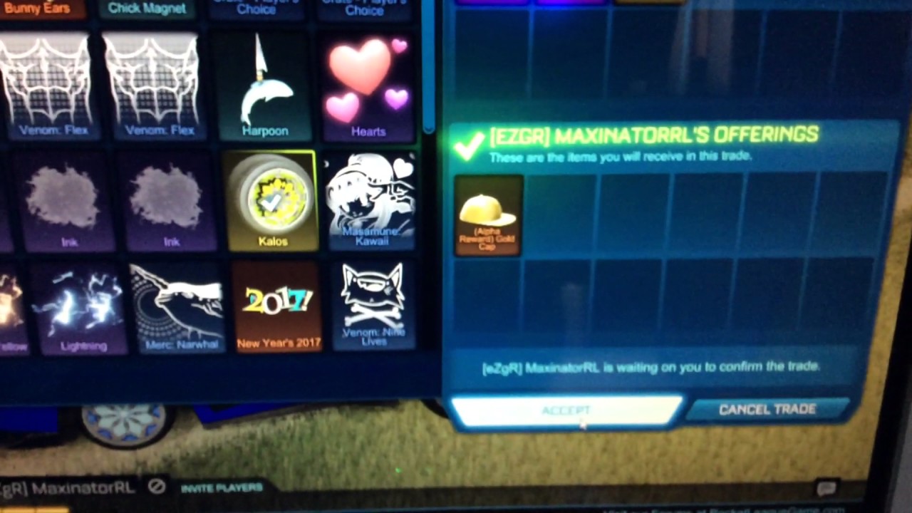 TRADING ALPHA CAP (rocket league) - YouTube