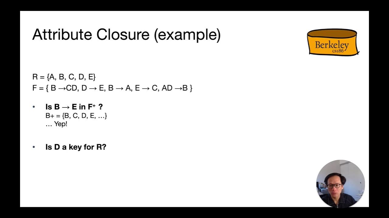 Lecture 17 Part 4 Attribute Closures - YouTube