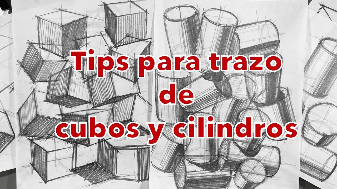 Tips para trazo de cubos y cilindros - YouTube