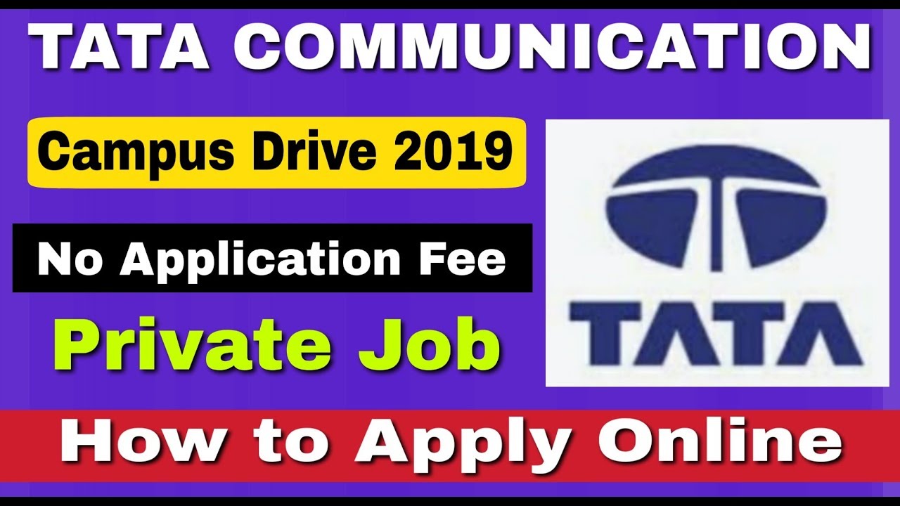 Tata Communication Recruitment 2019 I Pooled Campus Drive 2019 II Learn ...