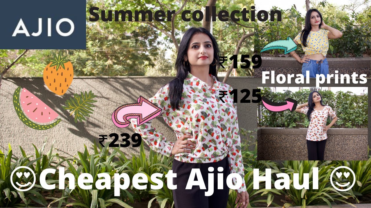 Cheapest Ajio clothing haul/ The AJIOMANIA sale / Floral print Tops ...