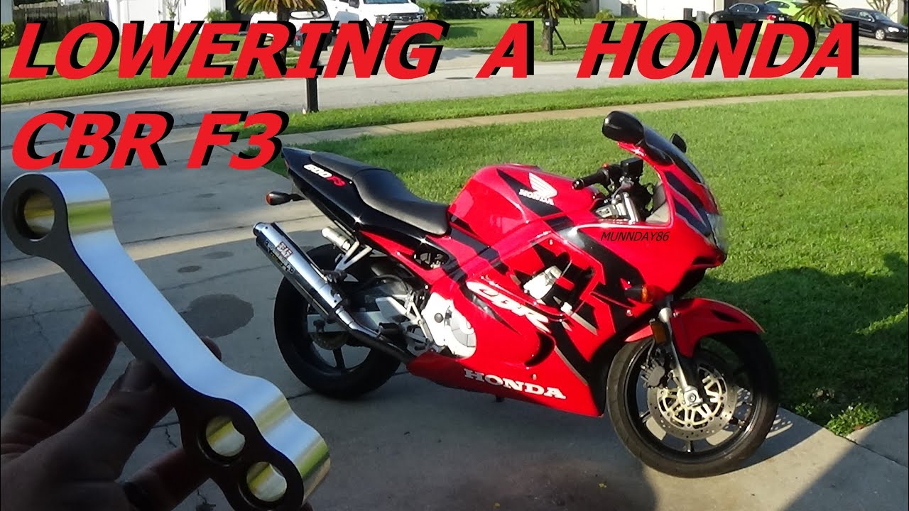 LOWERING A HONDA CBR 600 F3 MOTORCYCLE FRONT AND REAR ( EASY INSTALL ...