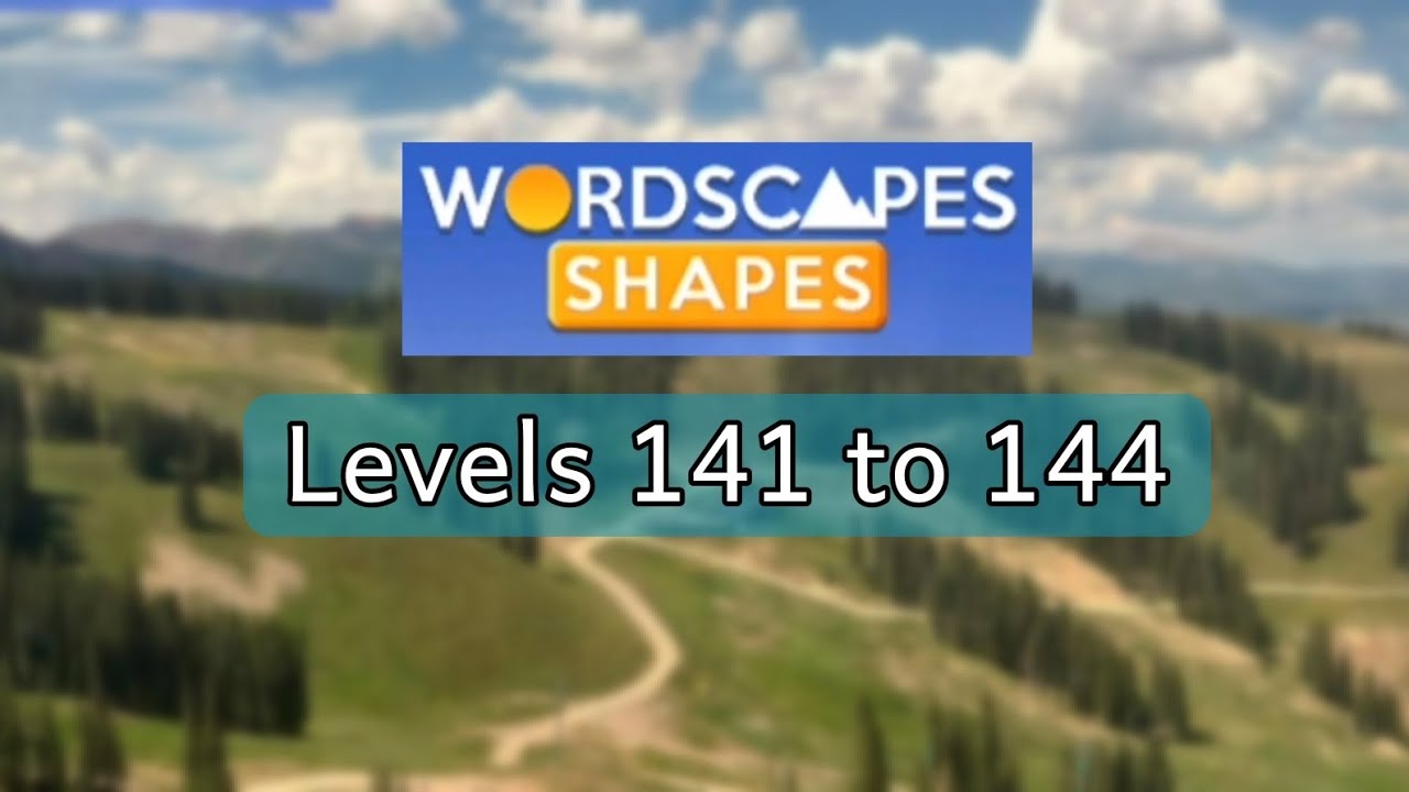 Wordscapes SHAPES levels 141 to 144 gameplay | Answers | Solutions ...