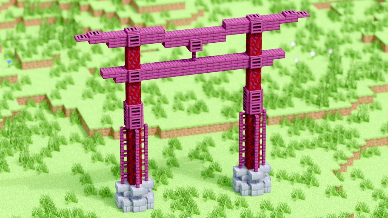 Minecraft | How To Build A Japanese Torii Gate - YouTube