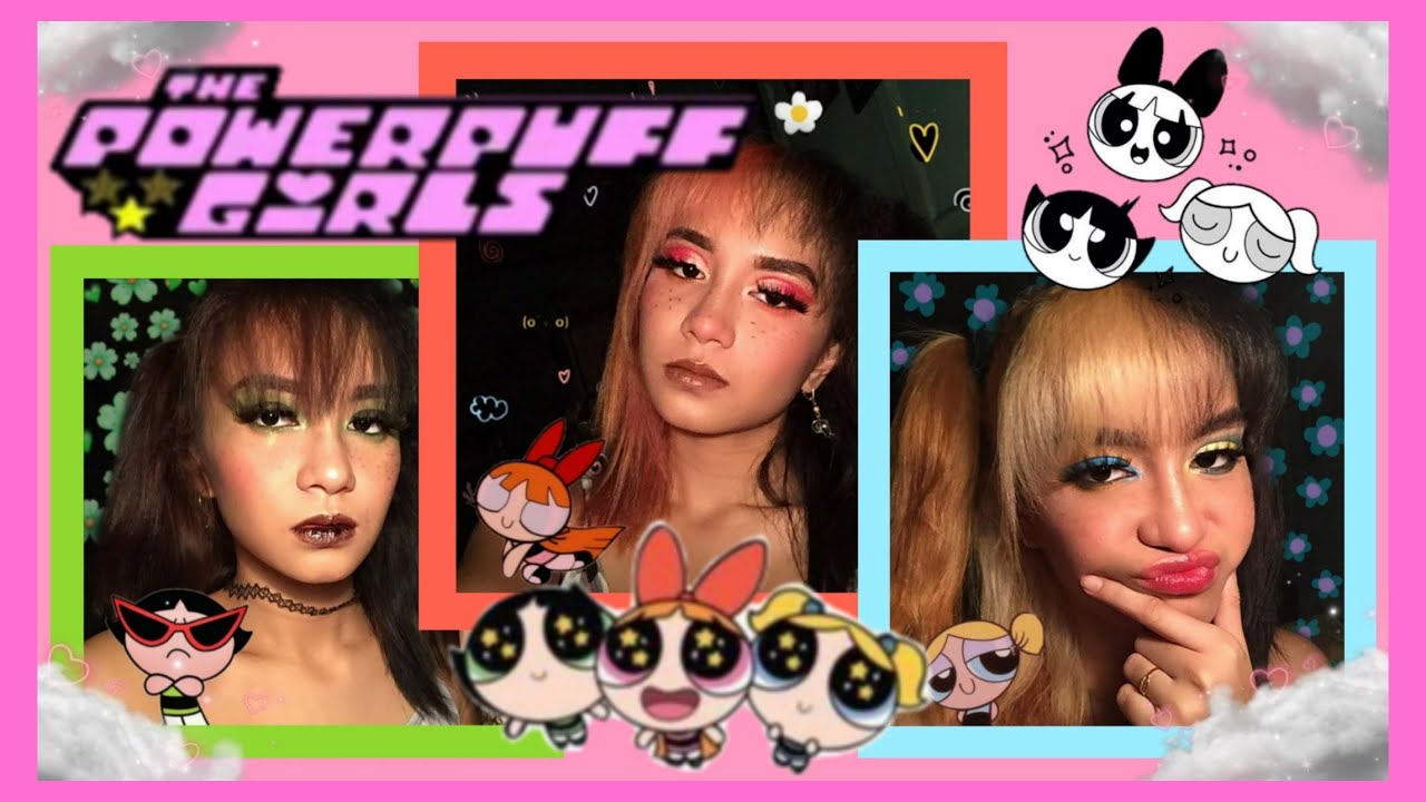 powerpuff girls inspired makeup — compilation - YouTube