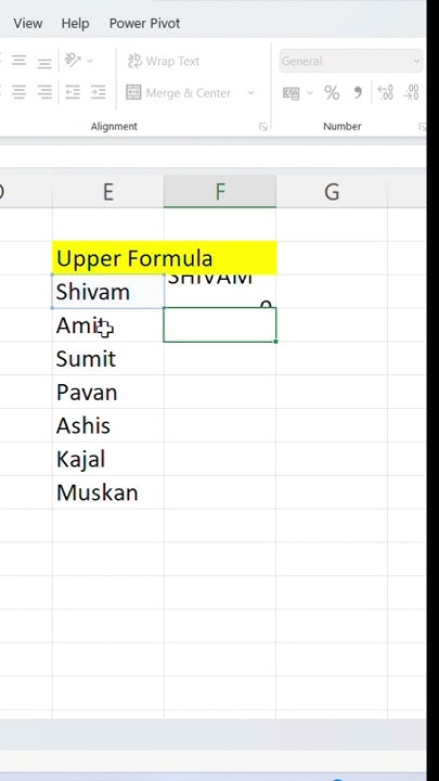 Upper Formula in excel #shorts #trending #shivamcomputergyan - YouTube