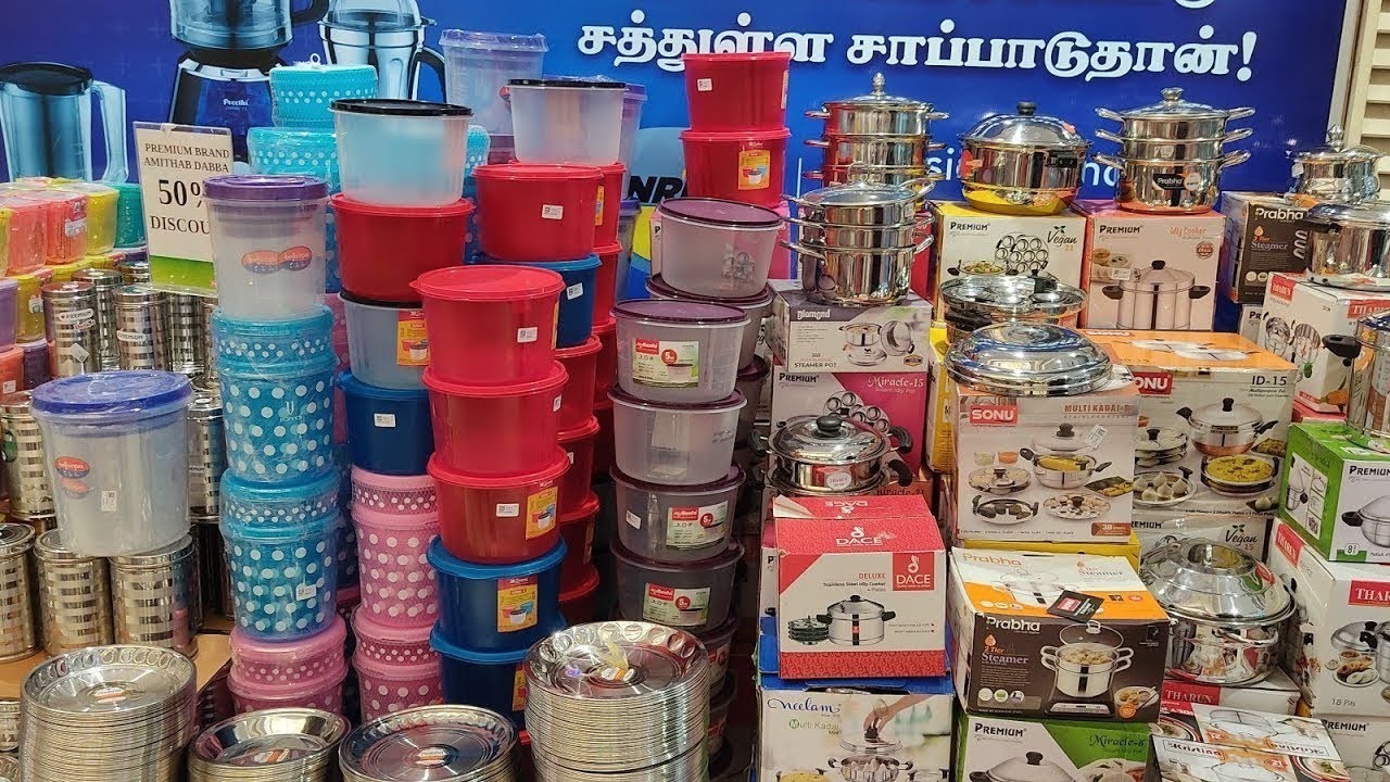 Pothys Kitchen Stainless Steel Utensils| Storage Containers, Organisers ...