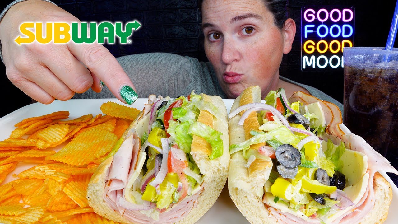 ASMR | SUBWAY | GRAND SLAM HAM | MUKBANG EATING SHOW #asmr #mukbang # ...