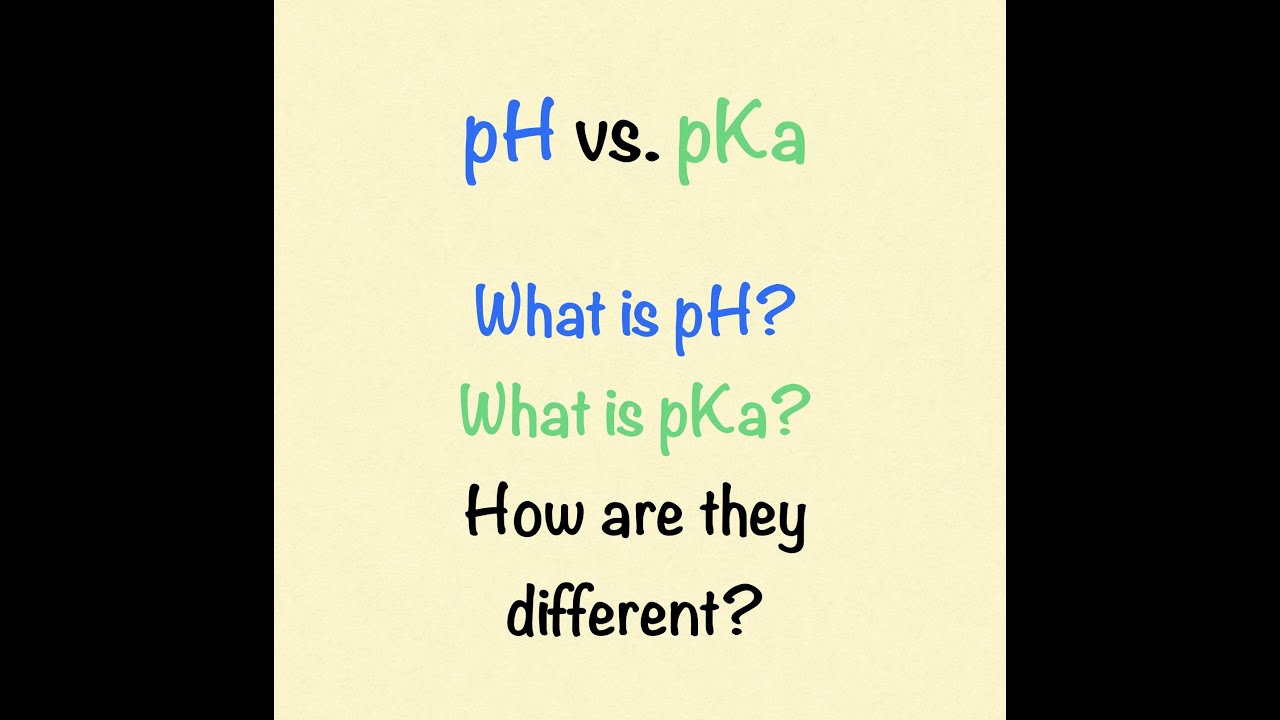 pH vs. pKa - YouTube