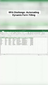 RPA Challenge: Automating Dynamic Form Filling from an excel data - YouTube