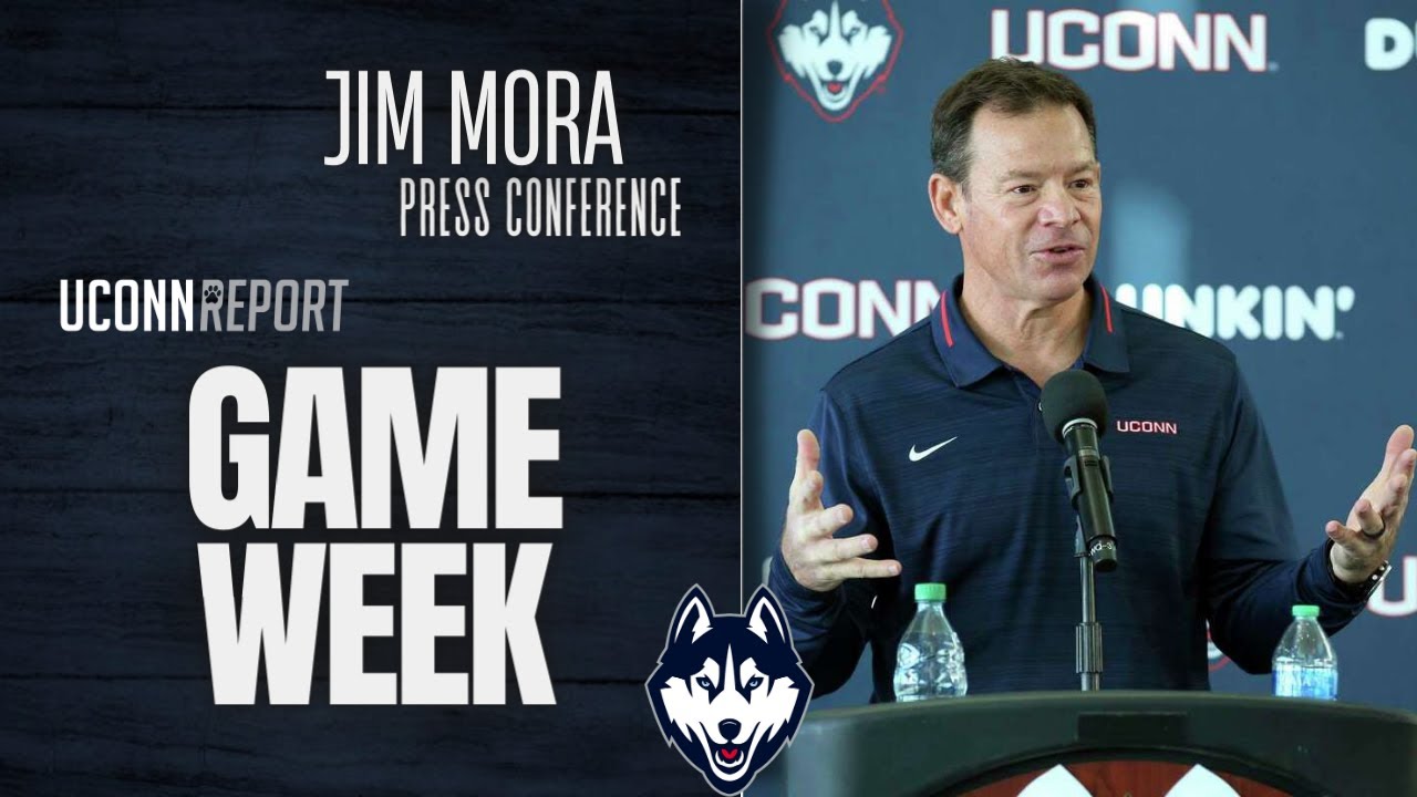 Head Coach Jim Mora previews #Duke game -- #UConn Huskies Football ...