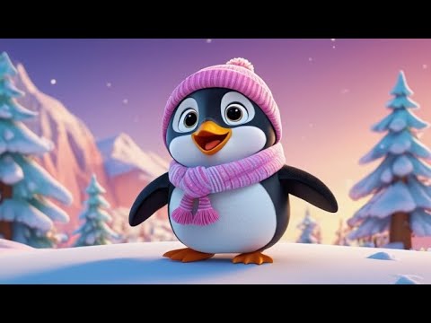 Polly Penguin Slides Fast | Exciting Winter Rhyme for Kids | Fun ...