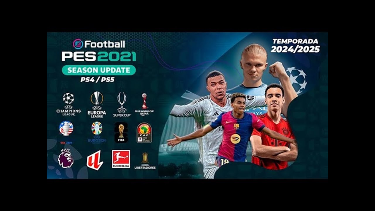 eFootball PES 2021 MIX Option file V1 Gratis Free 2024.2025 PS4 PS5 PC ...