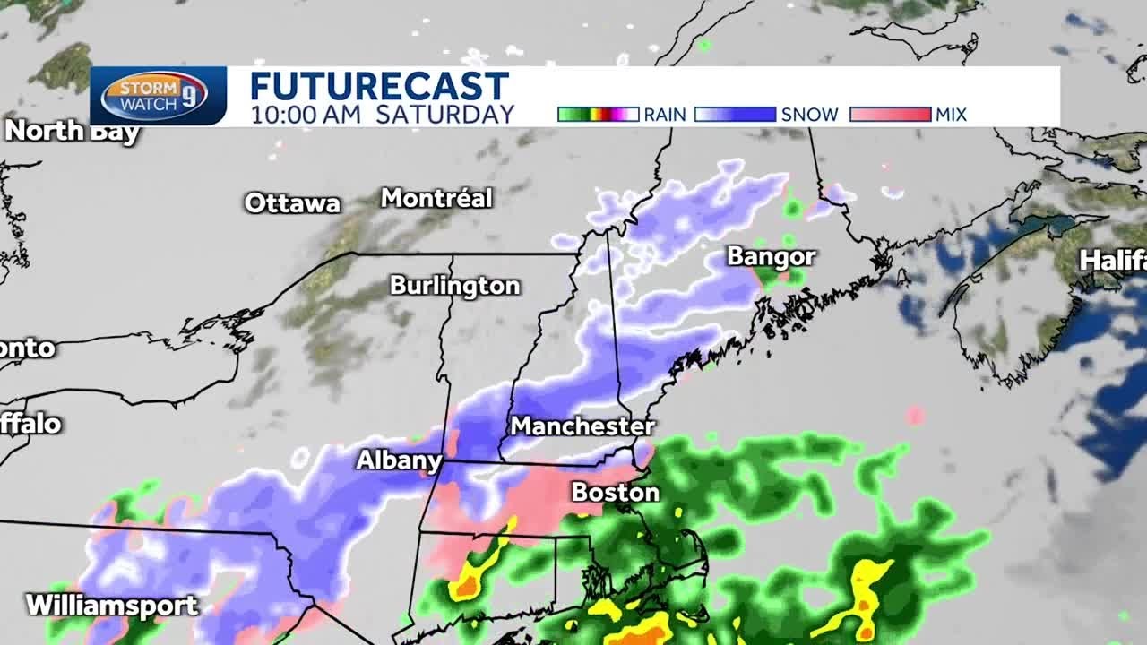 New Hampshire hourly weather: Rain, snow to push through Saturday ...