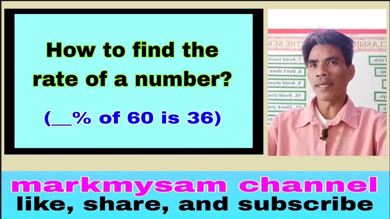 How to find the rate of a number by using the secret formula, tips for ...