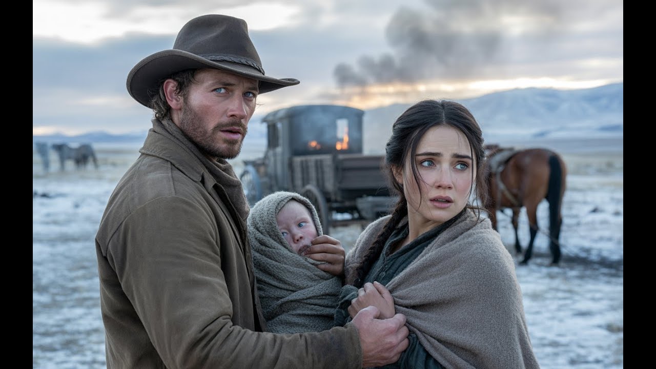 Burned Wagon Rescue: Drifter Saves Silent Mother & Baby — First Smile Exposes a Dark, Hidden ...