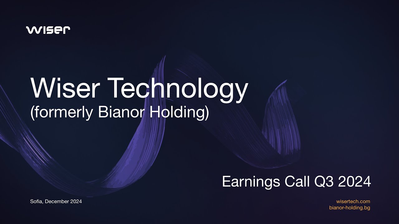 Wiser Technology Earnings Call Q3 2024 - YouTube
