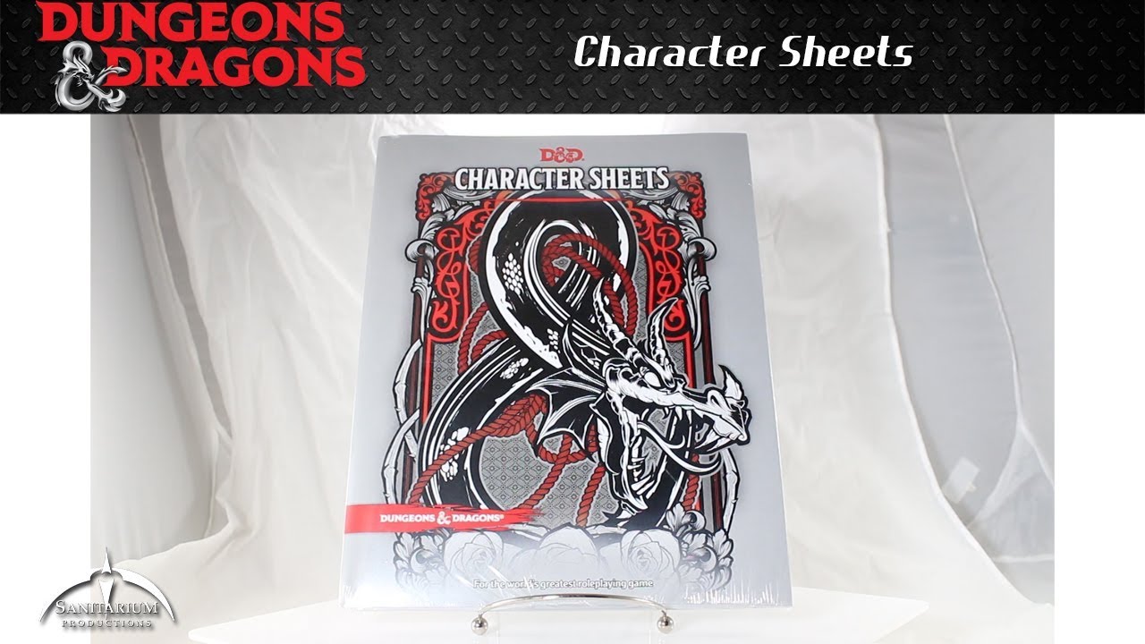 Dungeons and Dragons Character Sheets Booklet Unboxing - YouTube