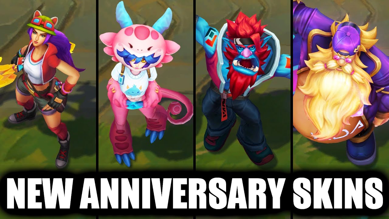 All New Anniversary Skins Spotlight KDA Gragas Cosplayer Neeko Esports ...