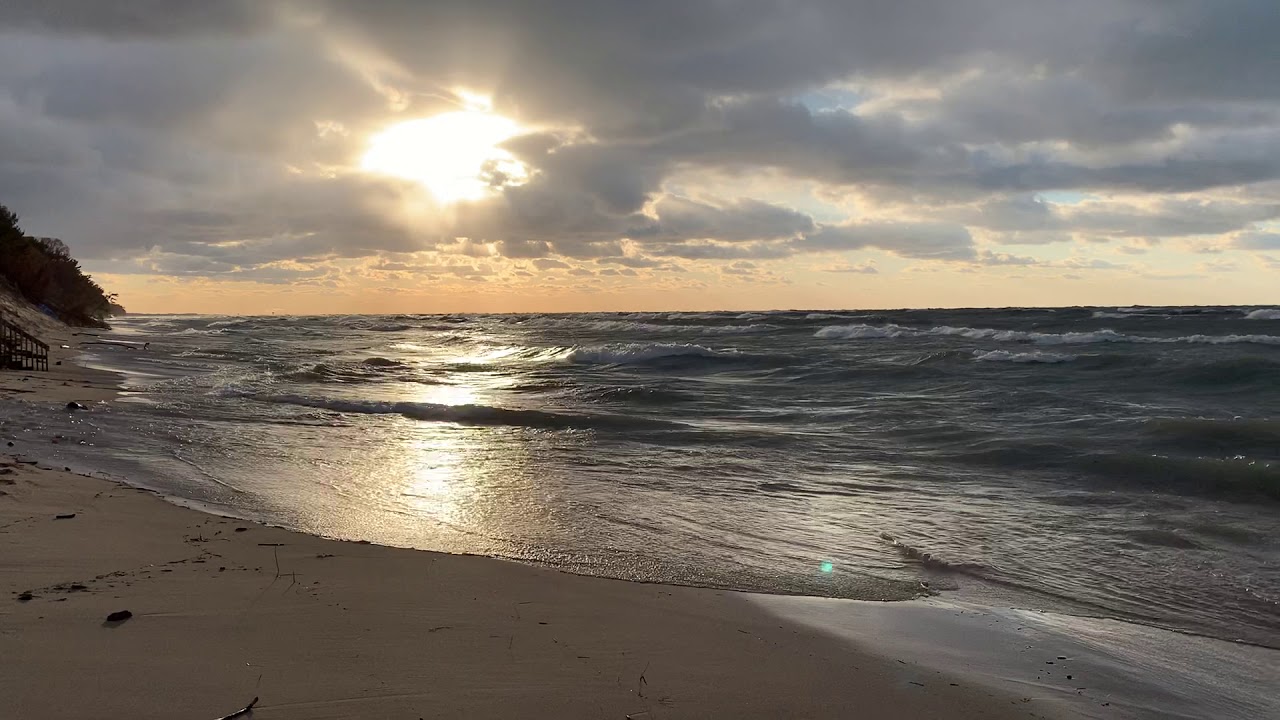 Harbert, Michigan beach November 2020 - YouTube