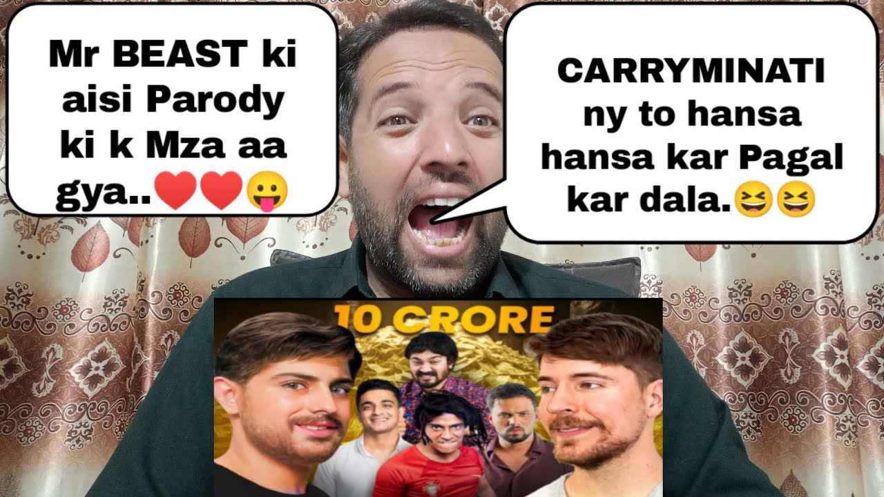 Pakistani Reaction on MR BEAST PARODY Ft. INDIAN CREATORS | CARRYMINATI ...