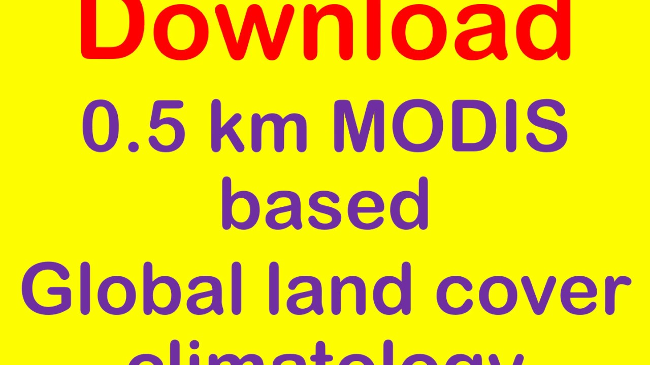 Download MODIS Land cover data - YouTube