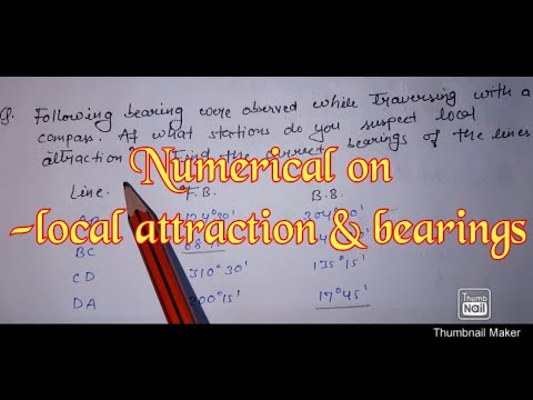 Unit-3:Compass survey |Numerical |Local attraction - YouTube