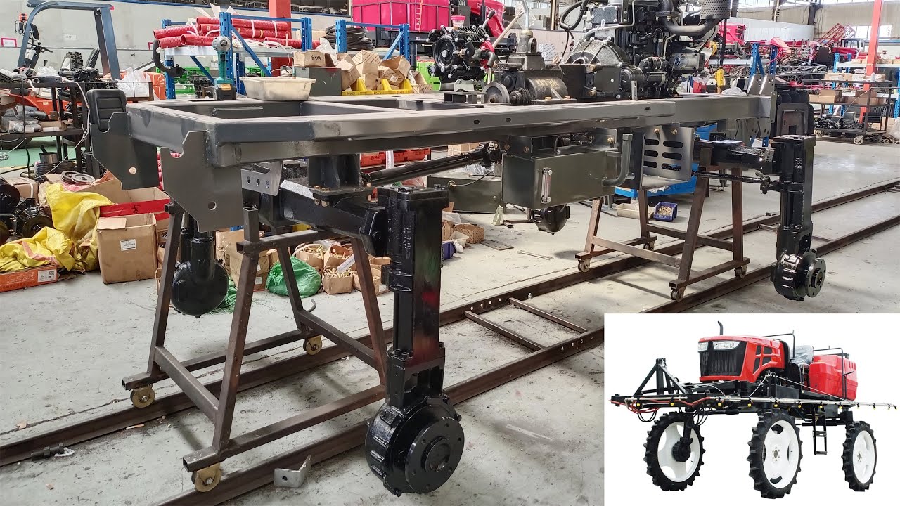 Agricultural boom sprayer drive axle - YouTube