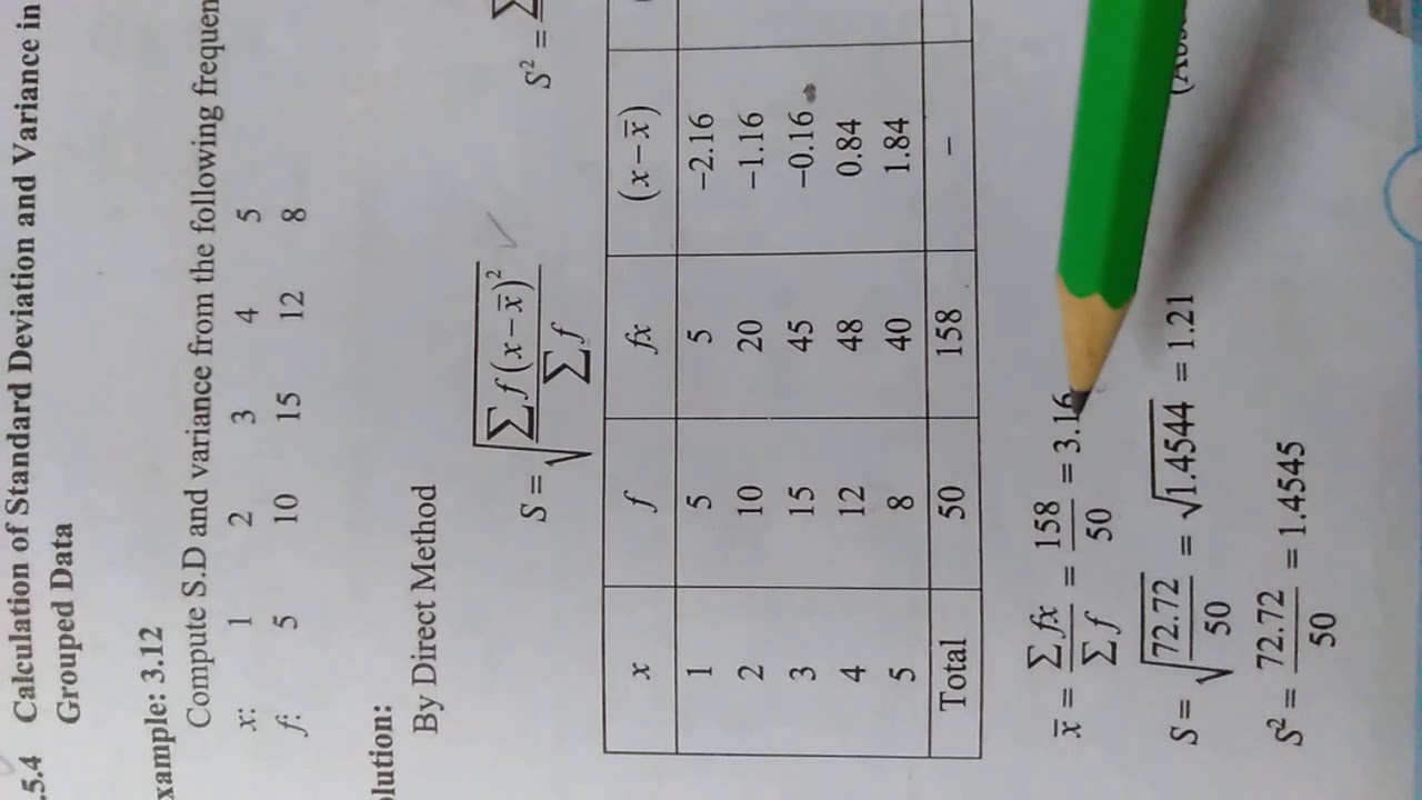 S.D for discrete series - YouTube