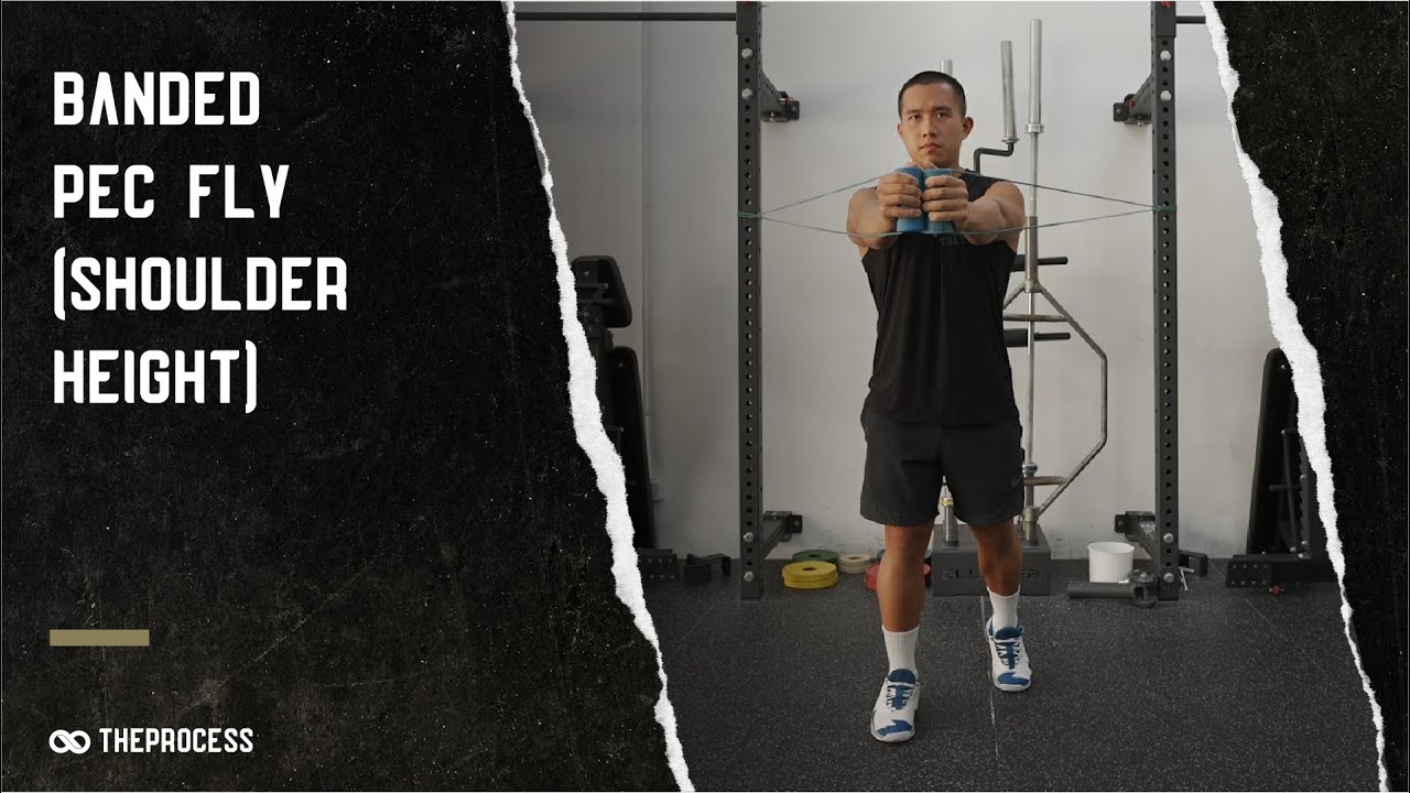Banded Pec Fly Shoulder Height - YouTube