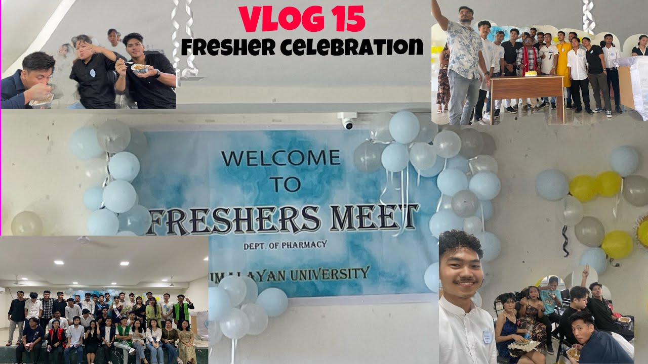 Vlog 15// Fresher meet // Beautiful celebration😍🤩/ pharmacy department - YouTube