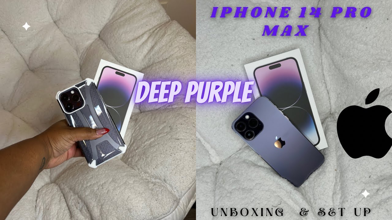 iPhone 14 Pro Max ( DEEP PURPLE ) unboxing + set up! 256gb - YouTube
